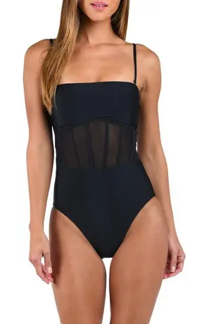 SUNSHINE 79 Bandeau One-piece Swimsuit - Black