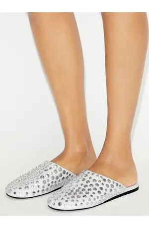 Tory Burch Studded Leather Mule - Cloud /silver