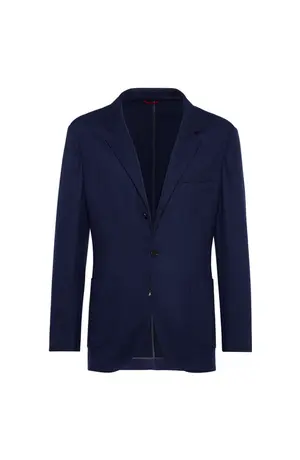 Brunello Cucinelli Cashmere Jersey Blazer - Blue