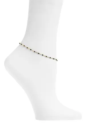 SET & STONES Kaz Beaded Anklet - Gold