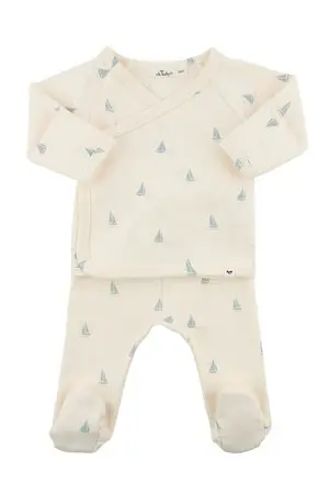 OH BABY! Mini Sailboats Kimono Set