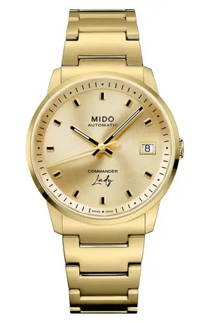 MIDO Commander Lady Automatic Bracelet Watch - Champagne /golden