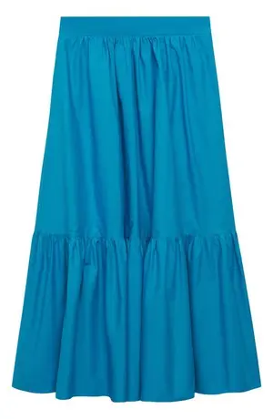 Mango Tiered Cotton Maxi Skirt