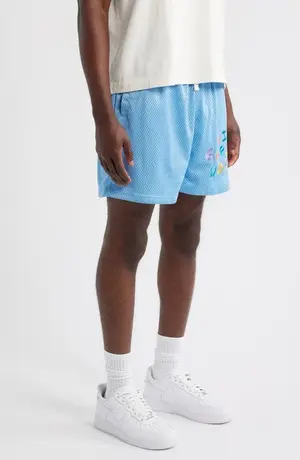 VIC GARCIA WORLD Drip Nylon Mesh Shorts