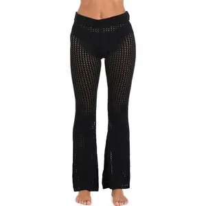 SUNSHINE 79 Open Stitch Cover-up Pants - Black