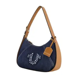 True Religion Studded Logo Hobo Bag