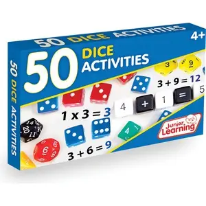 JUNIOR LEARNING Jl340 50 Dice Activities - Multicolored