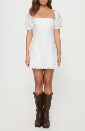 Princess Polly Rabatia Swiss Dot Mini Dress