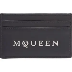 Alexander McQueen Leather Card Case Black/bone