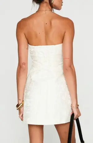 Princess Polly Heaven Sent Strapless Mini Dress - White