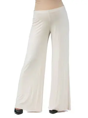 24SEVEN COMFORT APPAREL Maternity Palazzo Pants - Nude