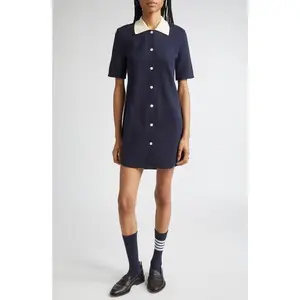 Thom Browne Cotton Polo Mini Dress - Navy