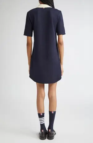 Thom Browne Cotton Polo Mini Dress - Navy