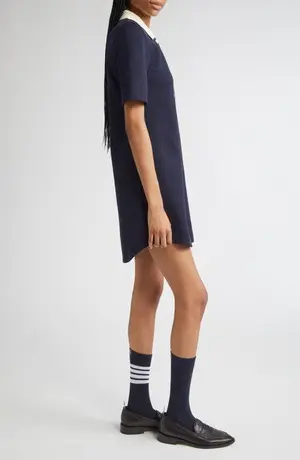 Thom Browne Cotton Polo Mini Dress - Navy