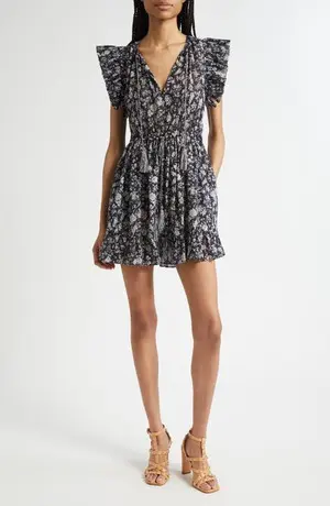 Ulla Johnson Kalina Cover-up Minidress - Midnight Bloom