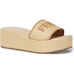 Fendi Sunshine Platform Wedge Slide Sandal