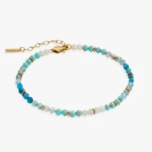 ALEX AND ANI Ombre Semi-precious Beaded Anklet - Turquoise