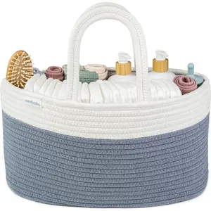 COMFY CUBS Rope Diaper Caddy Pacific Blue