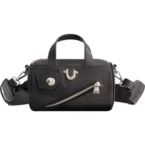 True Religion Zip Top Mini Duffle Handbag - Black