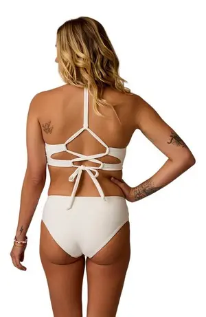 Carve Designs Pipa High Rise Bikini Bottom - Cloud