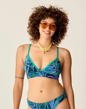 Carve Designs Stevie Reversible Top - Blue Oasis/jade