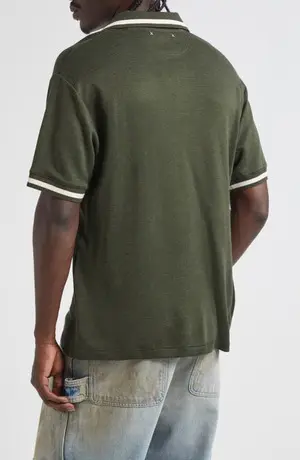 GOLDEN GOOSE Journey Fluid Jersey Polo - Grape Leaf