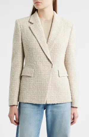BOSS Jia Cotton-blend Tweed Blazer
