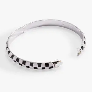 ALEX AND ANI Checker Hinge Bangle