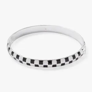 ALEX AND ANI Checker Hinge Bangle