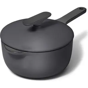 CARAWAY Enameled Cast Iron 1.8-quart Mini Sauce Pan With Lid - Charcoal