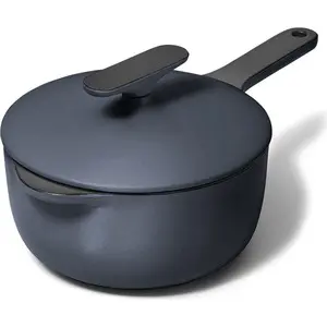 CARAWAY Enameled Cast Iron 1.8-quart Mini Sauce Pan With Lid - Dark Navy
