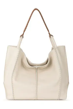 THE SAK Los Feliz Large Leather Tote Bag - Stone