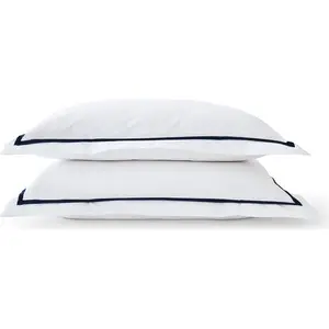 CHRISTY Beaumont Luxury Cotton Percale Pillowcases - Navy