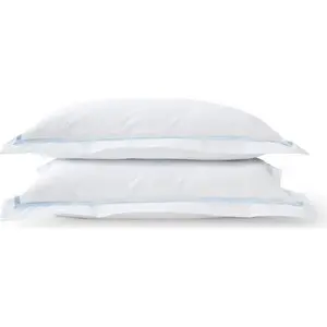 CHRISTY Beaumont Luxury Cotton Percale Pillowcases - Pale Blue