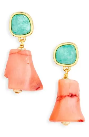 LIZZIE FORTUNATO Grove Drop Earrings - Orange Multi