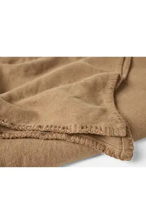 COYUCHI Helena Organic Linen Blanket - Doe