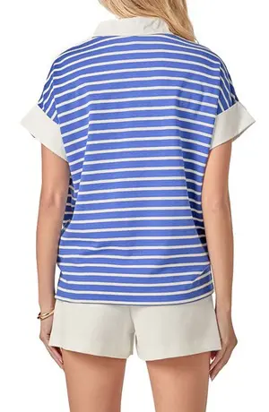 English Factory Stripe Polo Top