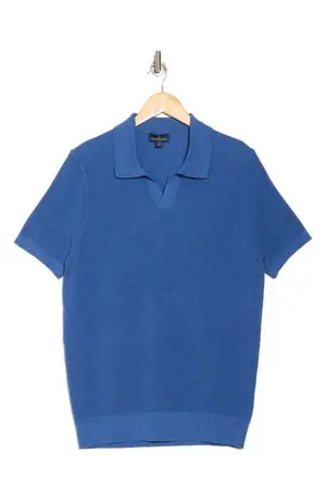 Brooks Brothers Pique Cotton Polo - Dark Blue Heather
