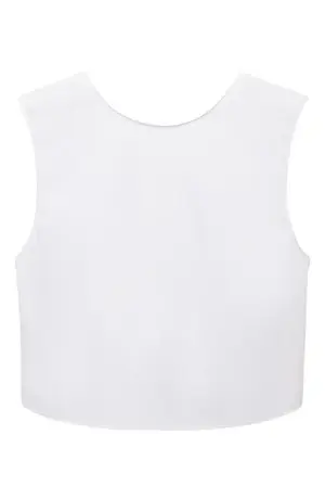 Mango Tie-back Crop Tank - White