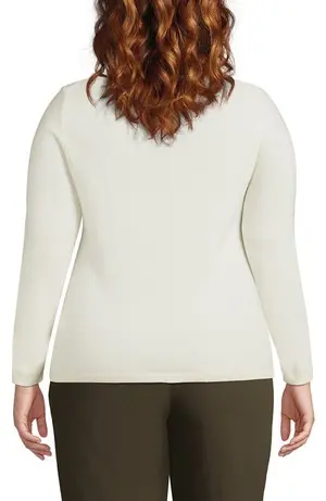 LANDS' END Cashmere Sweater - Fresh Ivory