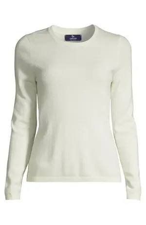 LANDS' END Cashmere Sweater - Fresh Ivory