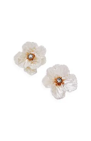 ALEX AND ANI New York Botanical Garden® 2-in-1 Poppy Statement Earrings