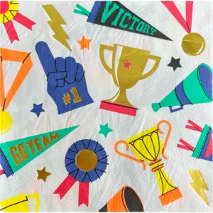 DAYDREAM SOCIETY Good Sport Large Napkins - Assorted Pre-pack