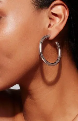 Lana Jewelry Edge Hollow Hoop Earrings