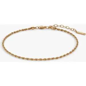 ALEX AND ANI Mini Rope Chain Anklet - Gold