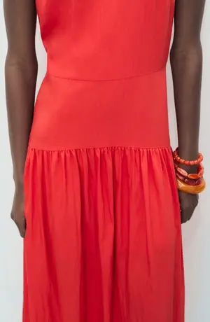 Mango Sleeveless A-line Midi Dress