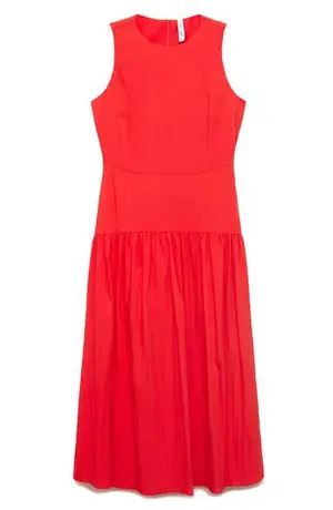Mango Sleeveless A-line Midi Dress
