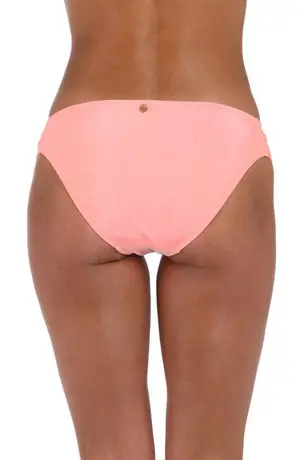 SUNSHINE 79 Solid Shirred Bikini Bottom - Blossom