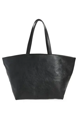 Alexander Wang Punch Logo Crinkled Leather Tote - Black