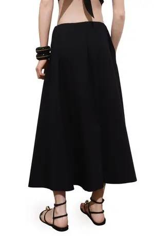 Mango Flared Cotton Midi Skirt
